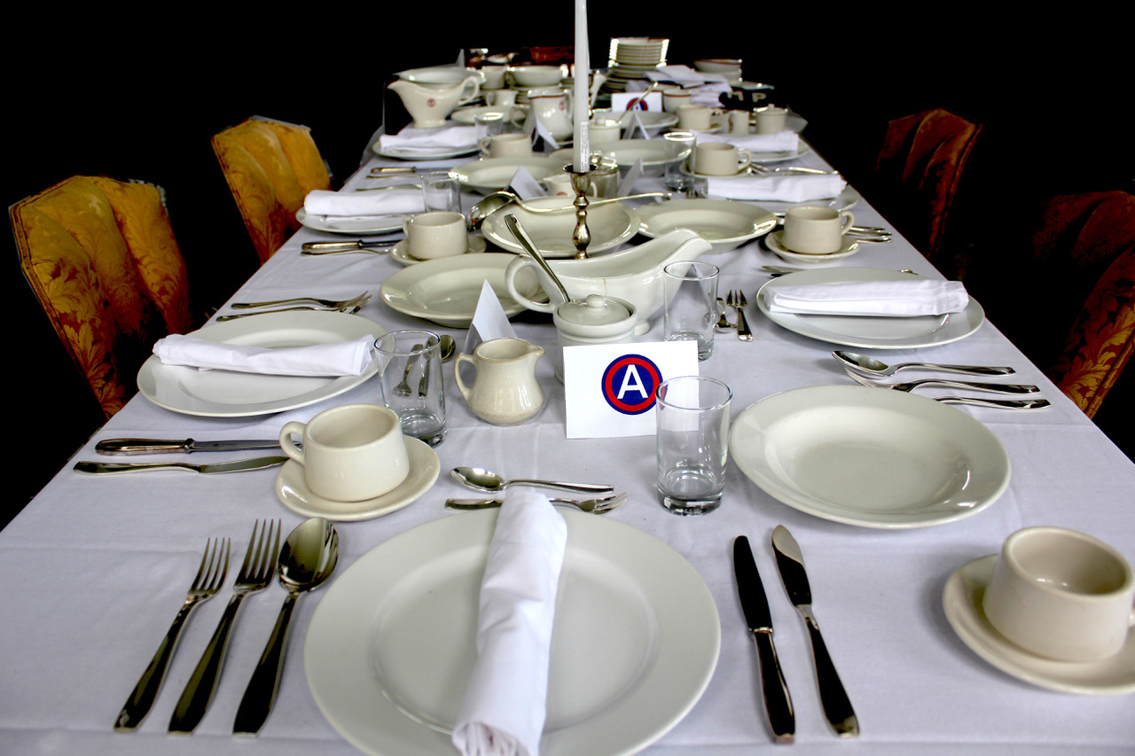 General Patton’s Lucky Forward Movie Props : Officer’s Formal Dinning ...